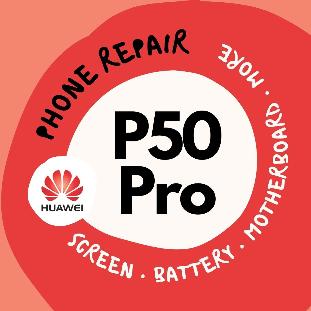Huawei P50 Pro Cracked LCD Screen Display Battery Can't On Logo Water ...
