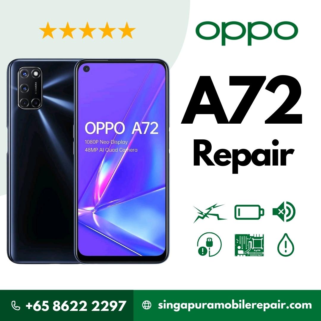 Oppo A72 Cracked LCD Display Screen Battery Can't On Logo Water Damage ...