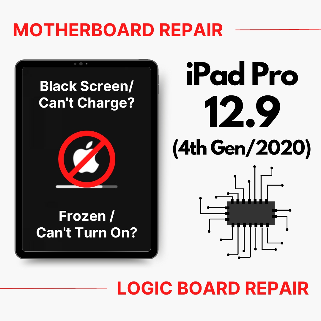 Apple iPad Pro 12.9 4th Gen (2020) Can't On Motherboard / Logic Board ...